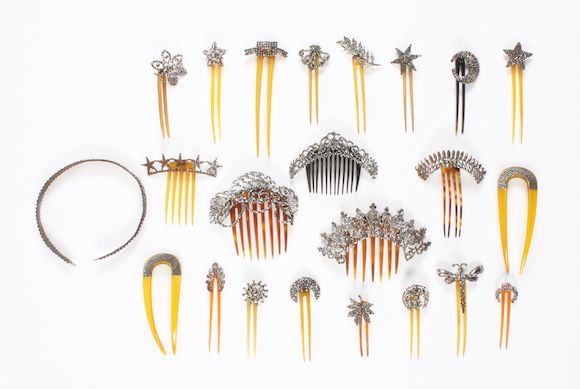 Bonhams : A group of twenty-three cut steel combs