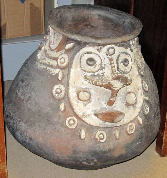 Bonhams : An Aibom sago pottery storage vessel, 44cm high