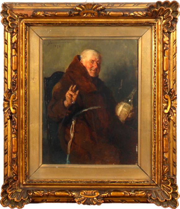Bonhams : Ernst Karl Georg Zimmerman (German, 1852-1901) Ruddy faced monk