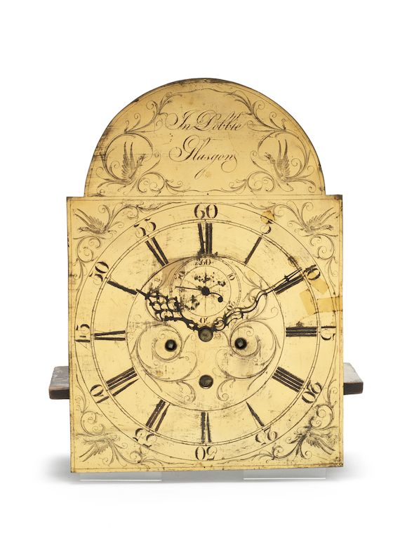 Bonhams : An early 19th century Scottish brass longcase clock movement ...
