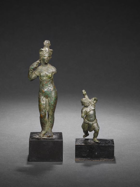 Bonhams : A Roman bronze figure of Isis-Aphrodite and a Roman bronze ...