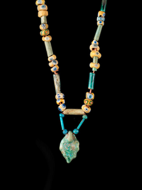 Bonhams An Necklace Of Eastern Mediterranean Glass Eye Beads