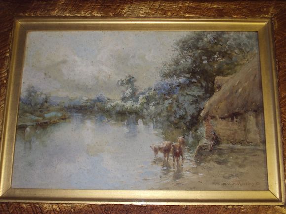 Bonhams : Arthur Burrington (British, 1856-1924) 'On the River Wareham',