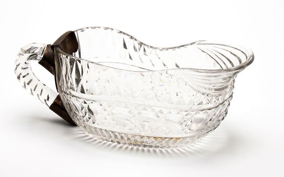 Bonhams : An unusual Georgian cut glass bourdalou Circa 1820