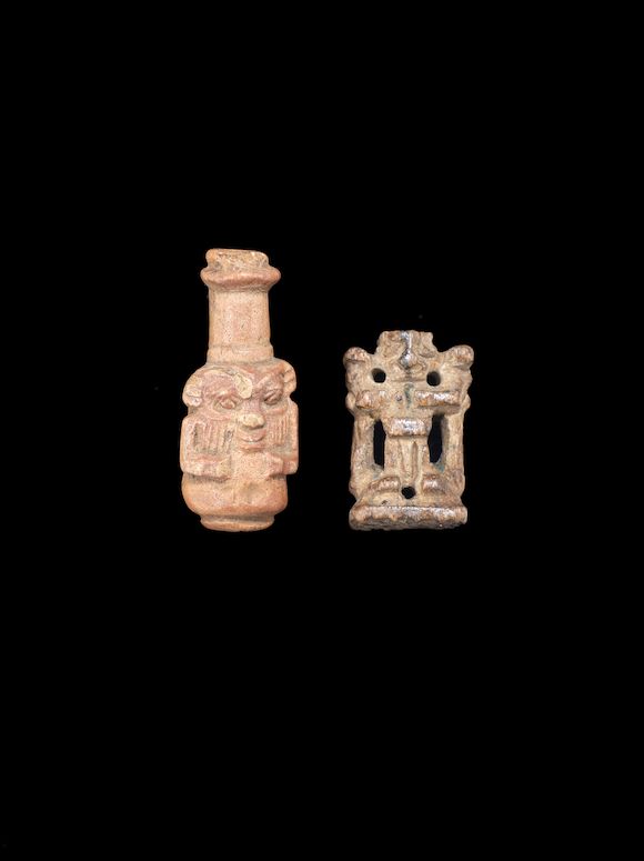Bonhams : An Egyptian miniature wood amuletic vessel in the form of Bes 2
