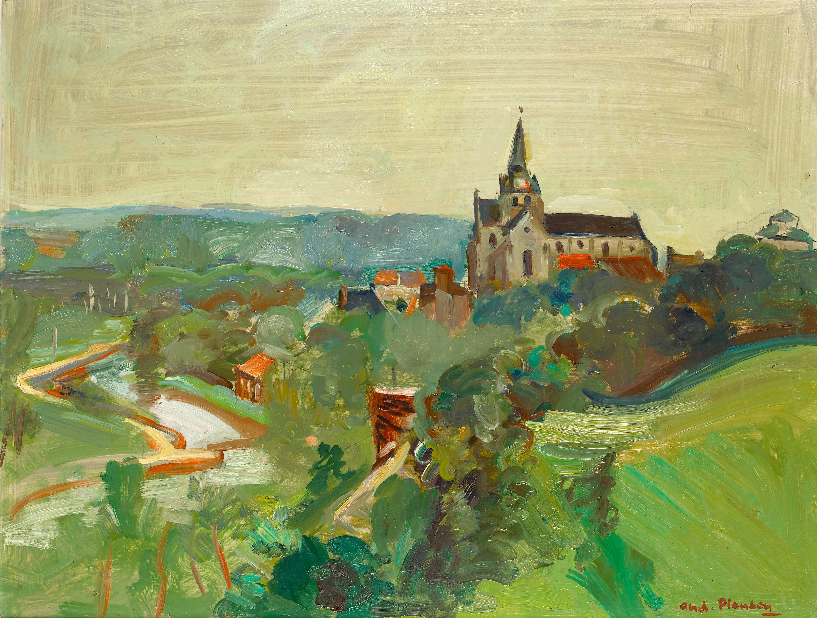 Bonhams : André Planson (1898-1981) Église ile-de-France Champagne