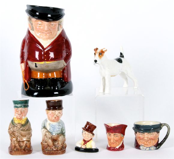 Bonhams : A Royal Doulton toby jug 'The Huntsman', two Dickens toby ...