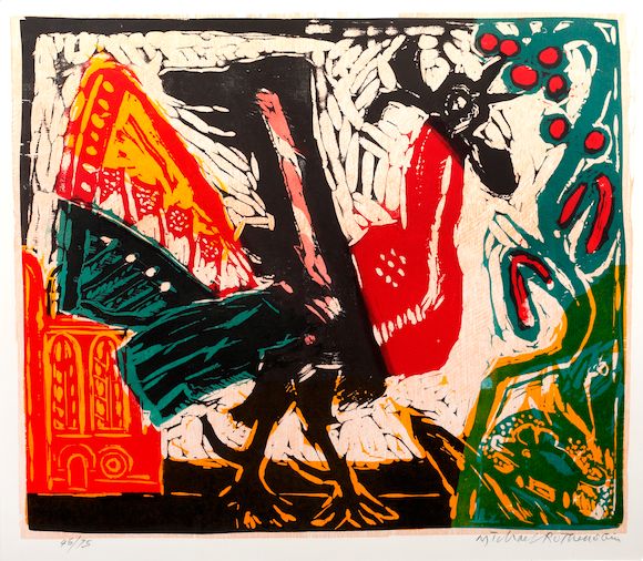 Bonhams : Michael Rothenstein (British, 1908-1993) Bird Crowing signed ...
