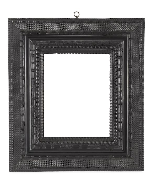 Bonhams : A Dutch 17th Century ebonised ripple moulding frame