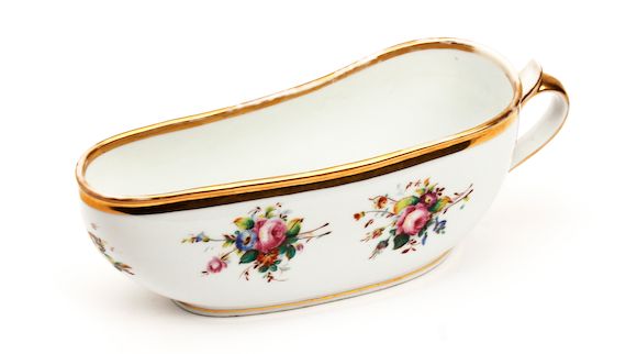Bonhams : A French floral painted Bourdalou, 19th Century