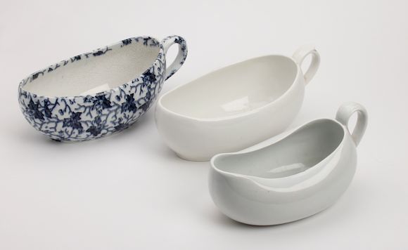 Bonhams : An English blue printed bourdalou 19th Century