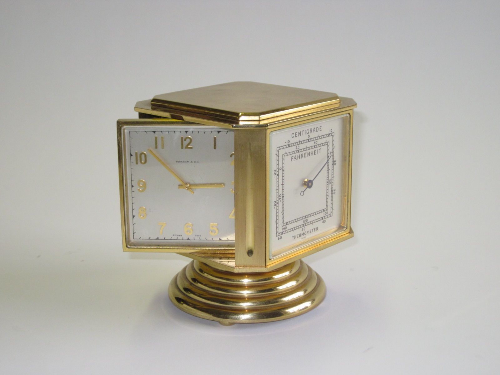 Bonhams : A Tiffany & Co. brass desk timepiece compendium Mid 20th Century