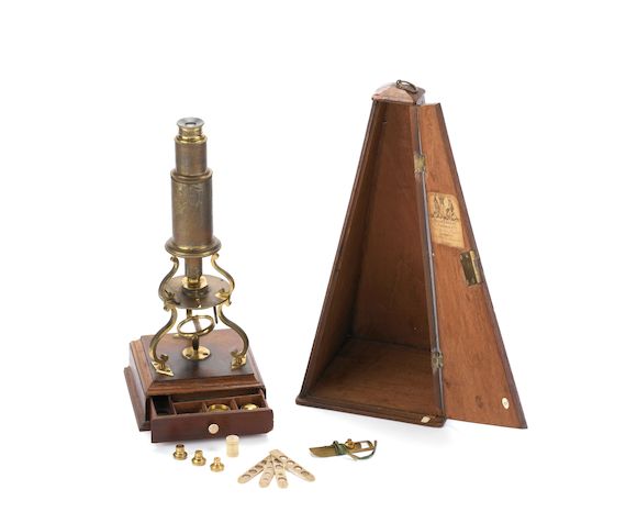 Bonhams : A William Harris Culpeper-type compound monocular microscope ...