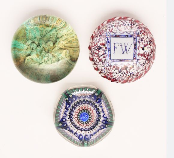 Bonhams : Three paperweights 19th and 20th Century.