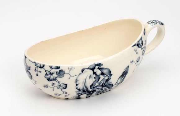 Bonhams : An English blue printed Cauldon Ware bourdalou 19th/20th Century
