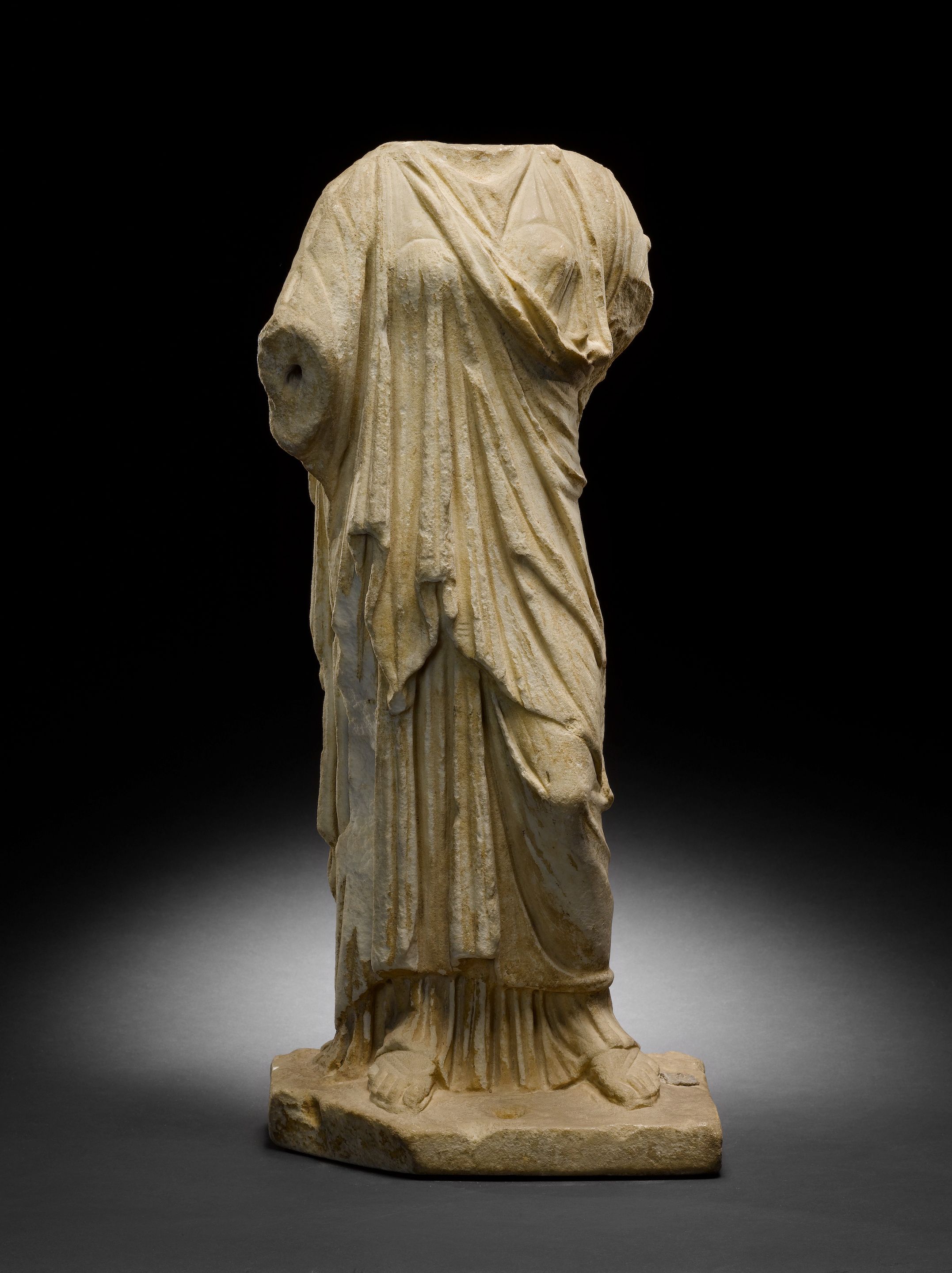 Bonhams : A Roman marble draped female figure