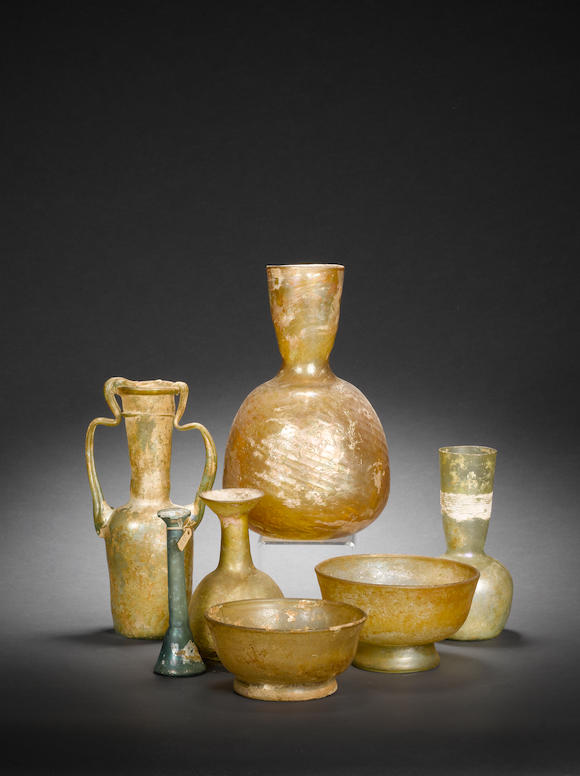 Bonhams Seven Roman Glass Vessels 7