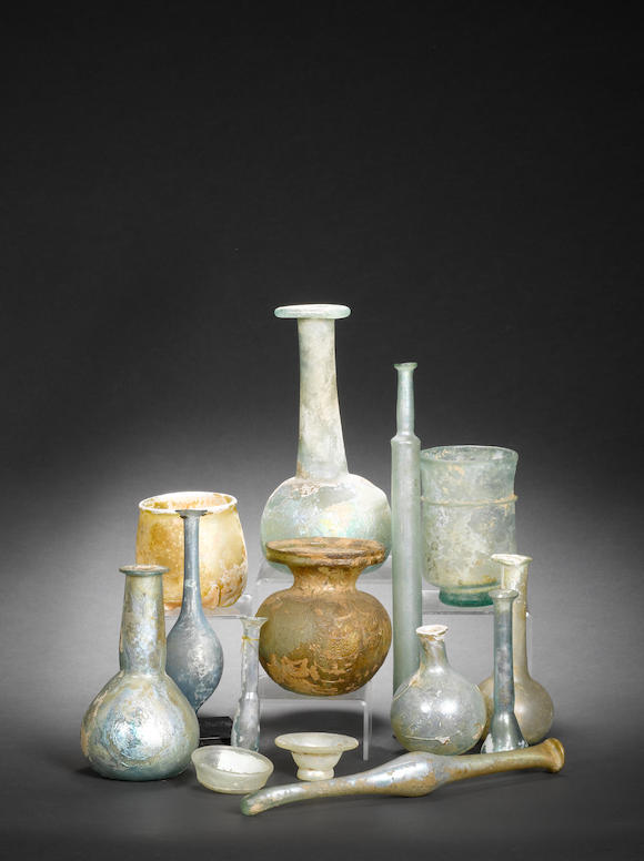 Bonhams Fourteen Roman Glass Vessels 14