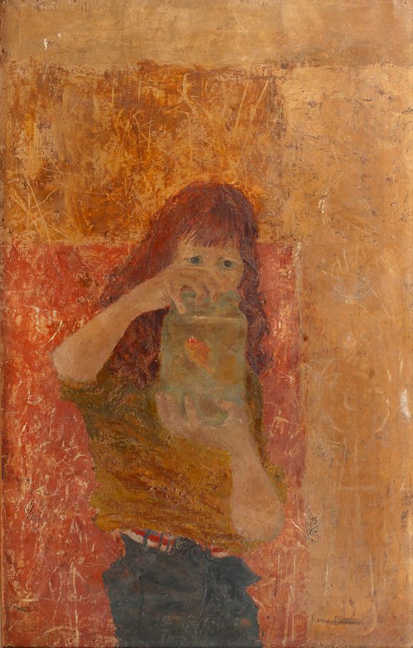 Bonhams : James Fitton (British, 1899-1982) Girl with goldfish