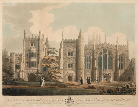 Bonhams : John Buckler after Samuel Alken Saint Mary Magdalen College ...