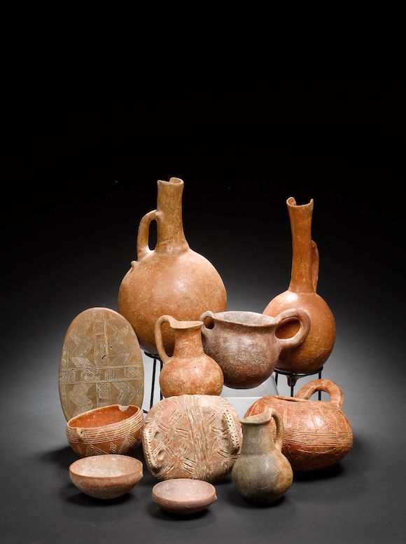 Bonhams : A group of Cypriot pottery vessels and lids 11