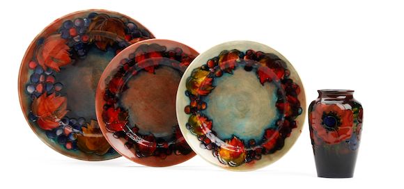 Bonhams : A collection of Walter Moorcroft Flambé Ware Items Circa 1940