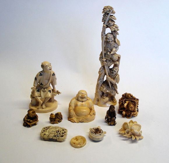 Bonhams : A collection of various ivory items