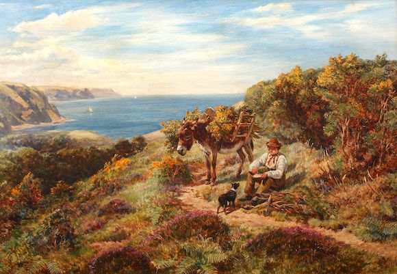 Bonhams : Charles Thomas Burt (British, 1823-1902) Gorse cutting, Isle ...