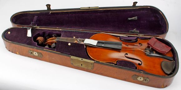Bonhams : A French fiddle-back violin