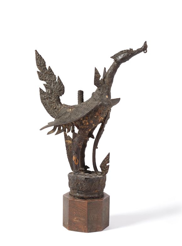 Bonhams : A Thai Bronze model of Hamsa (bird)