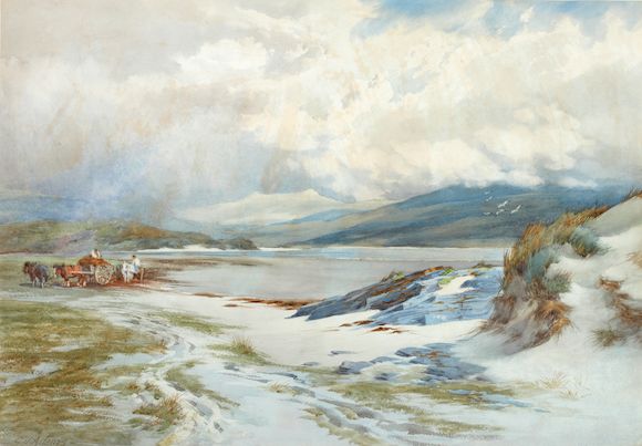 Bonhams : Charles James Adams (British 1859-1931) Seaweed Gathering ...