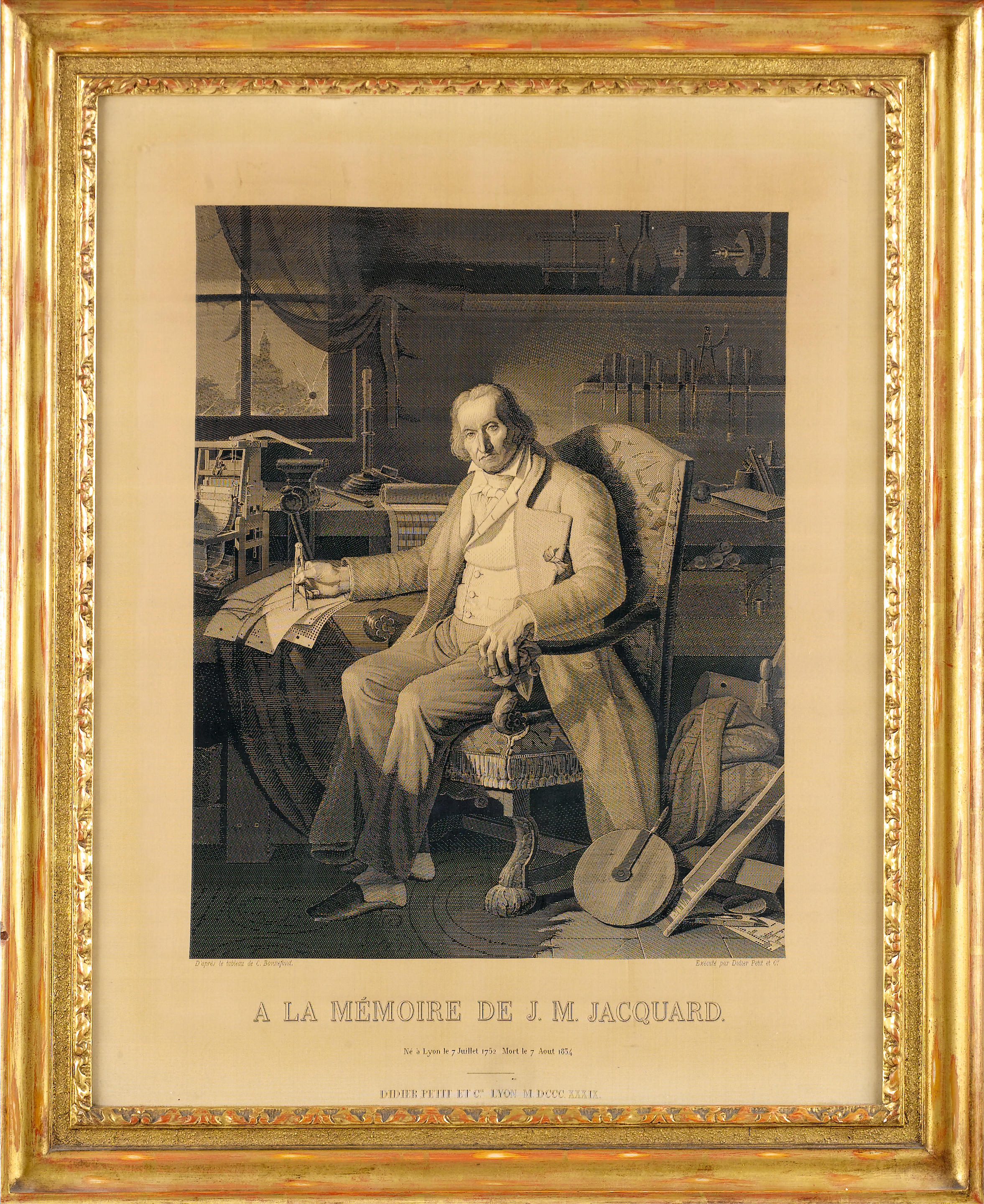 Bonhams : Joseph-Marie Jacquard (1752-1854) - a fine woven silk La ...