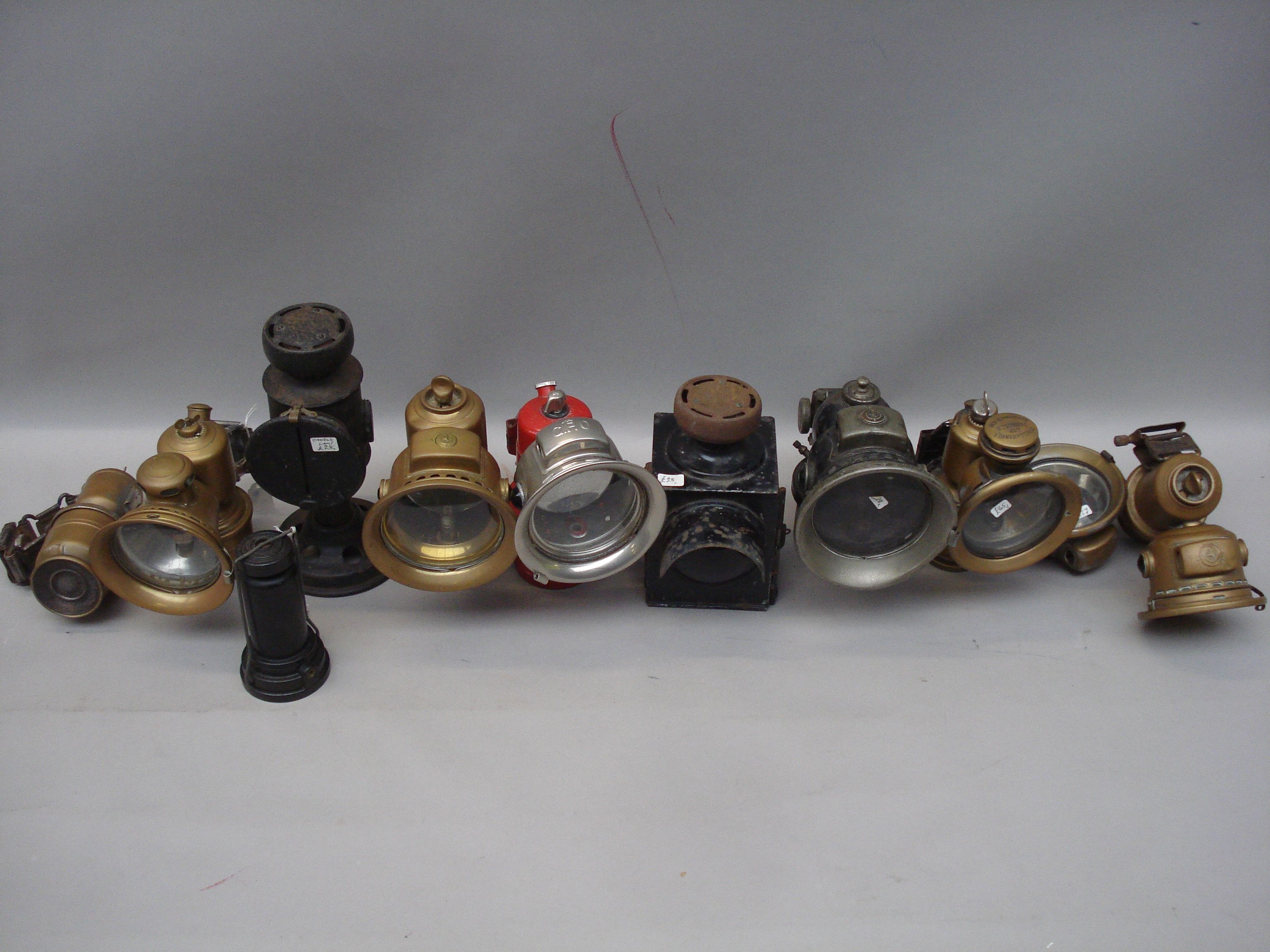 Bonhams Cars : A lot of cycle and motorcycle lamps,