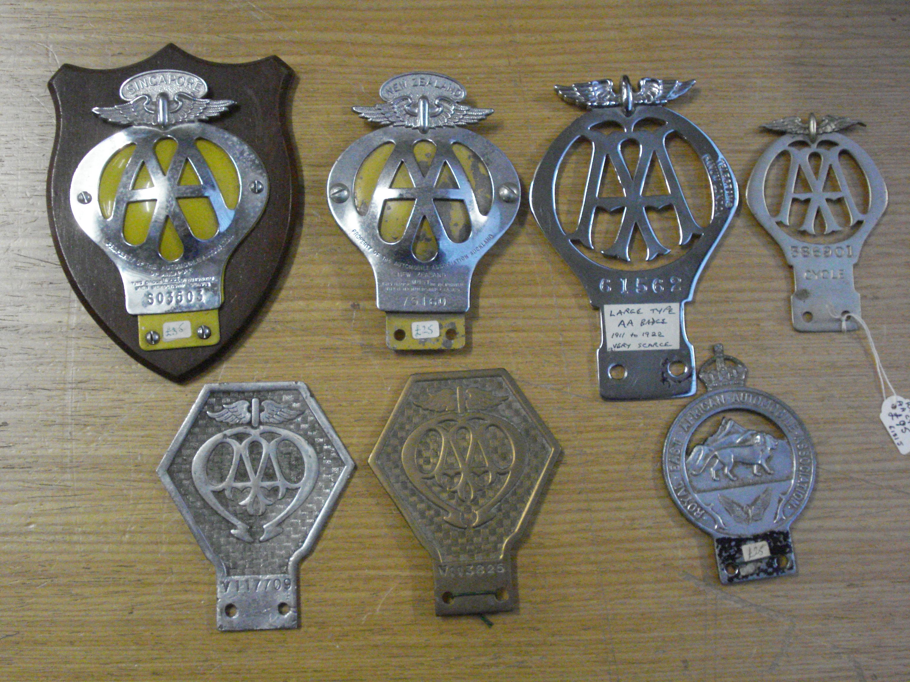 Bonhams Cars : A lot of AA badges,
