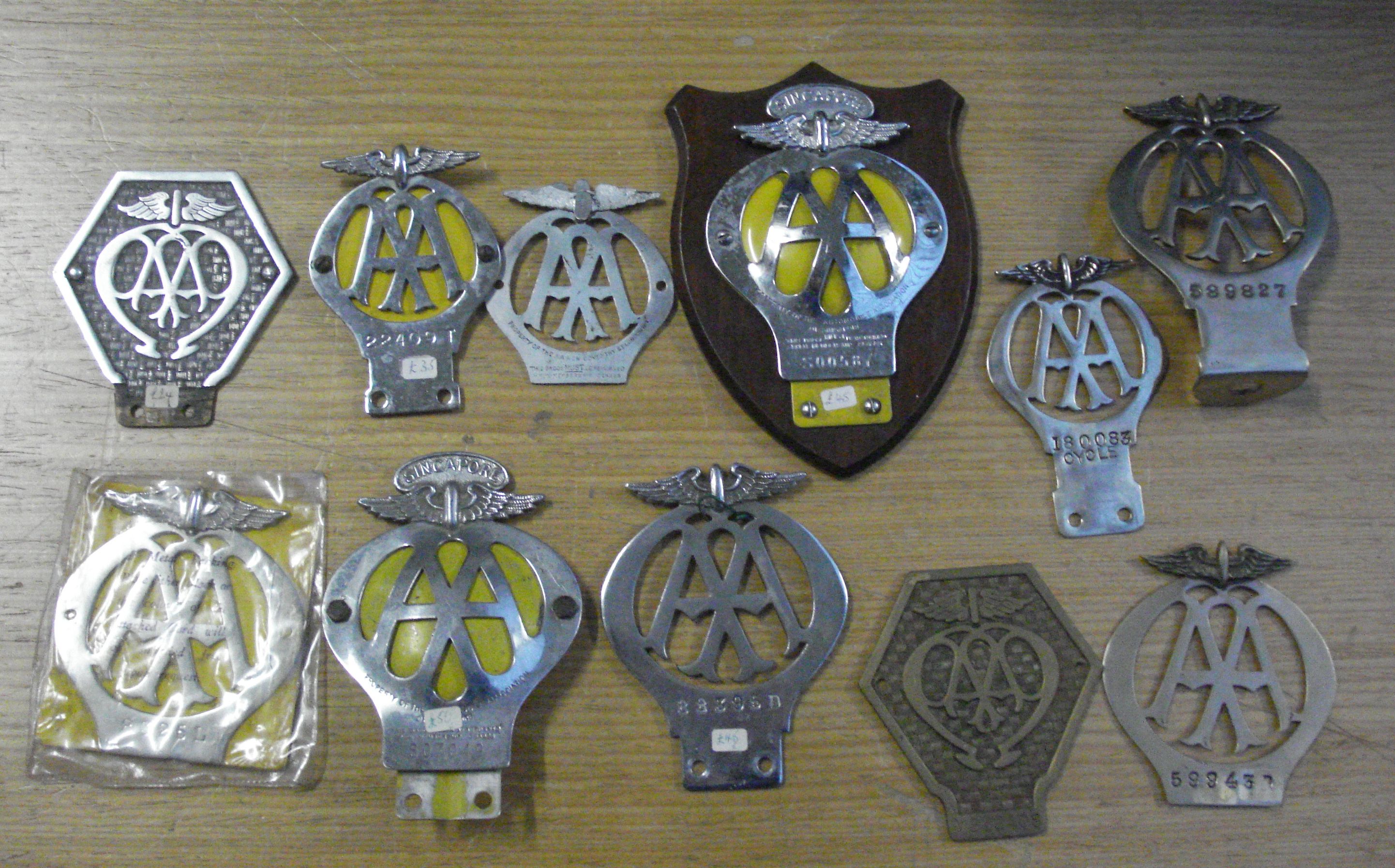 Bonhams Cars : A lot of AA badges,