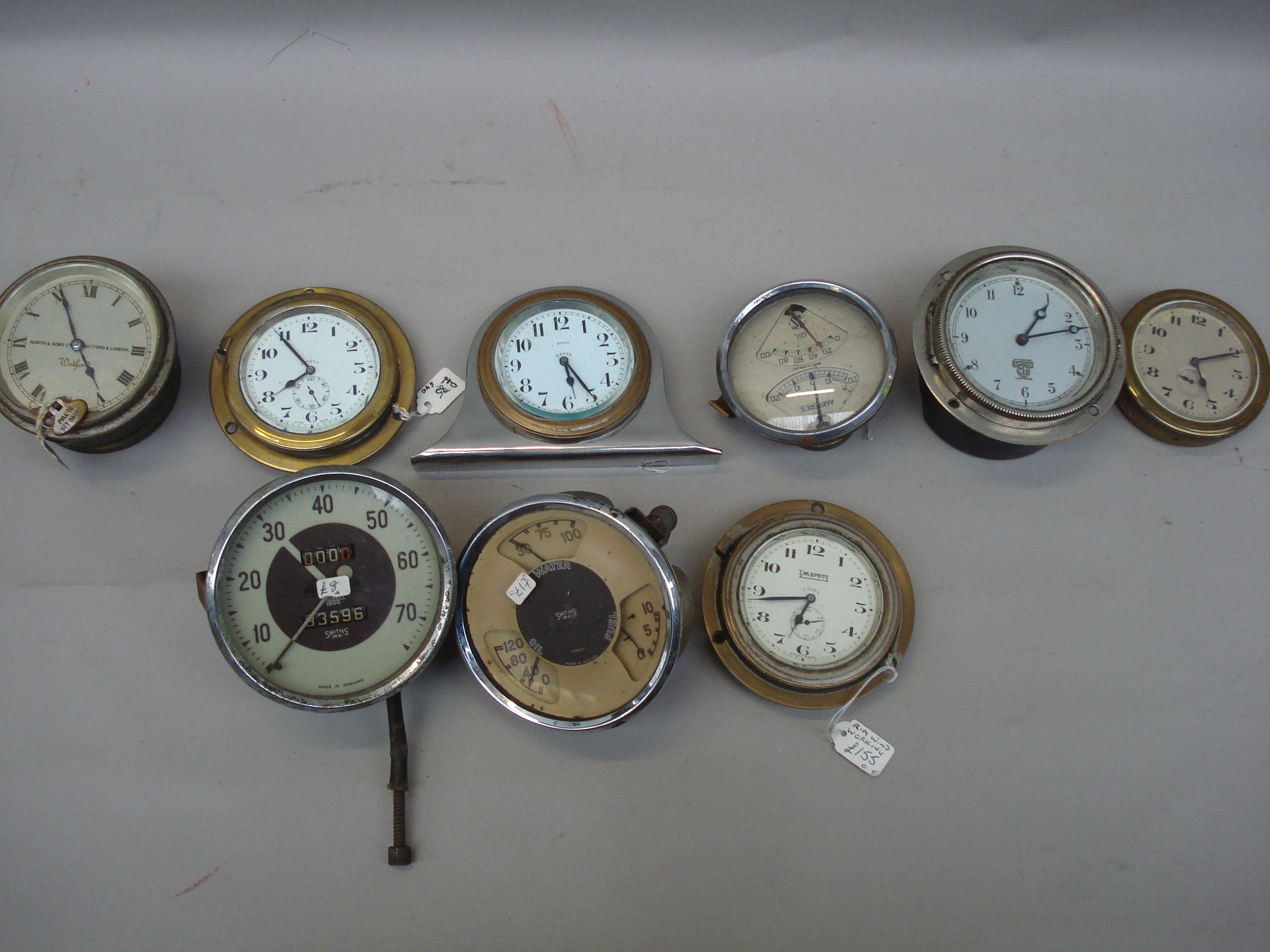 Bonhams Cars : A lot of car clocks,