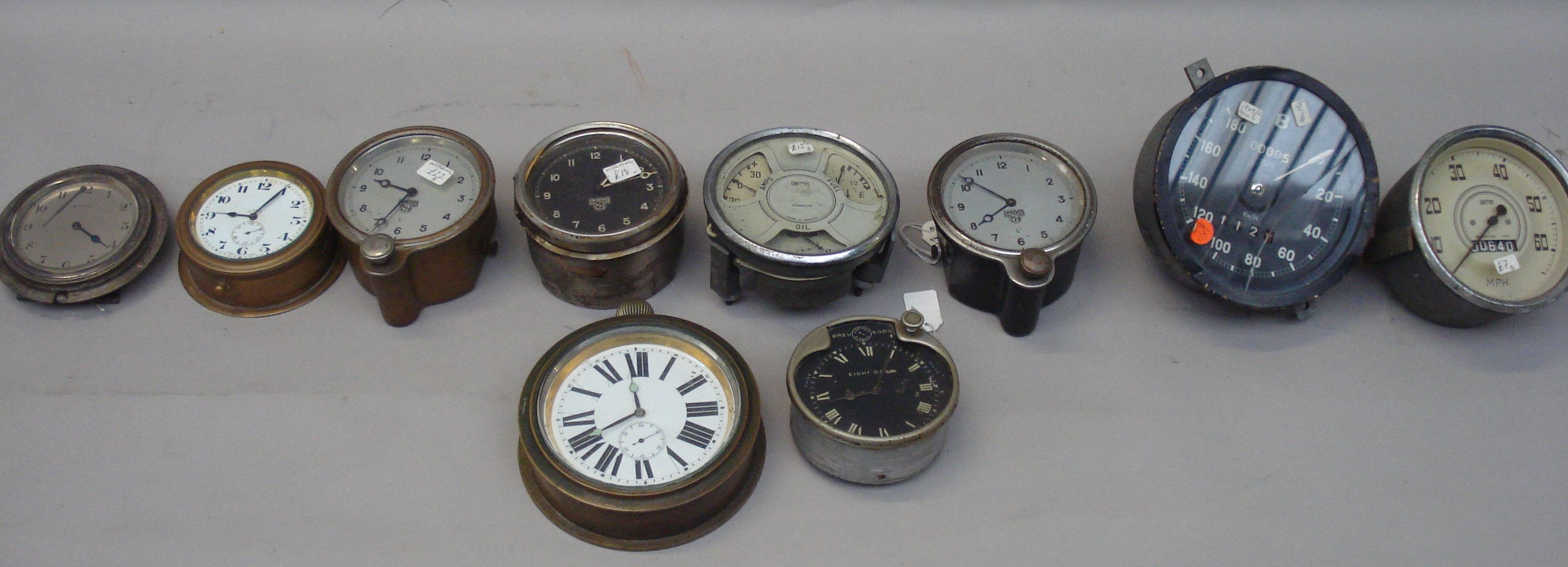 Bonhams Cars : A lot of car clocks and instruments,