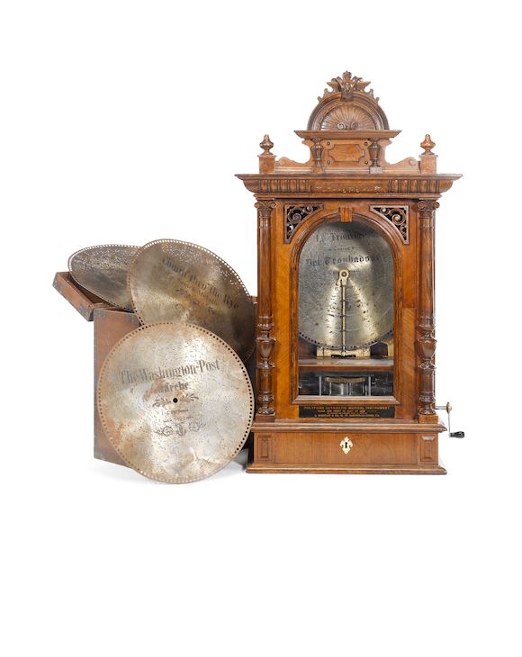 Bonhams : A fine Polyphon 19.5/8-inch upright coin-operated disc ...