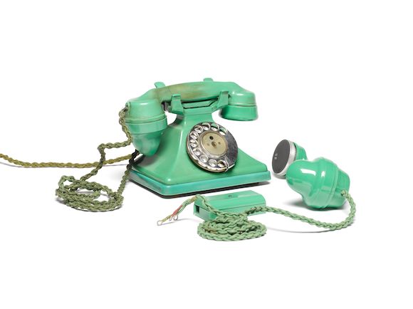 Bonhams : A 200-series green bakelite telephone, pre-war model ...