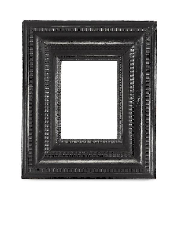 Bonhams : A Dutch 18th Century ebonised ripple moulding frame