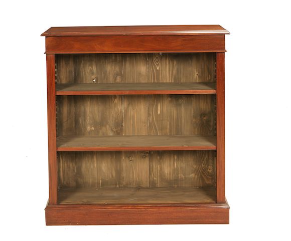 Bonhams : A Victorian style mahogany open bookcase