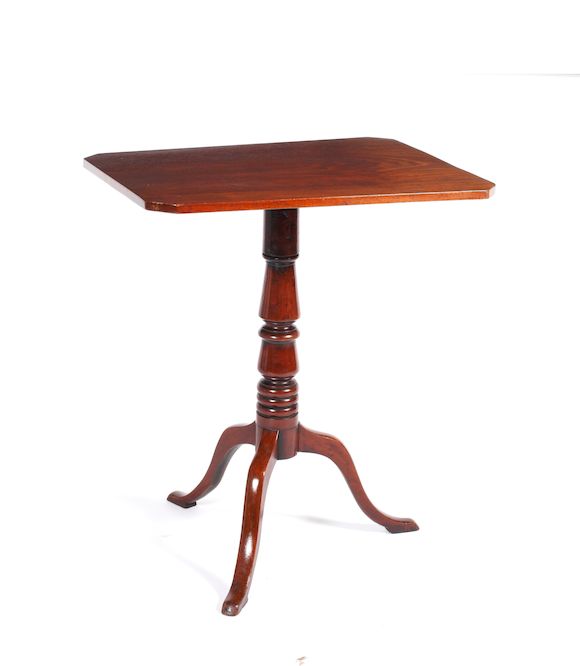 Bonhams : A 19th Century mahogany rectangular tilt top occasional table,