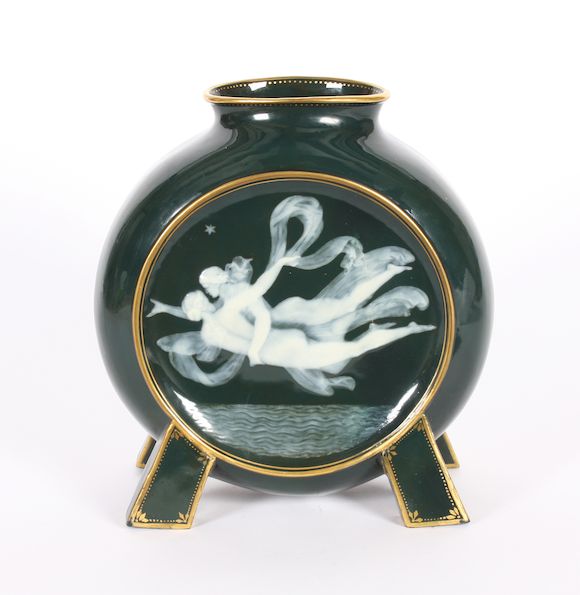 Bonhams : A George Jones pâte-sur-pâte vase by Frederick Schenk Circa 1880