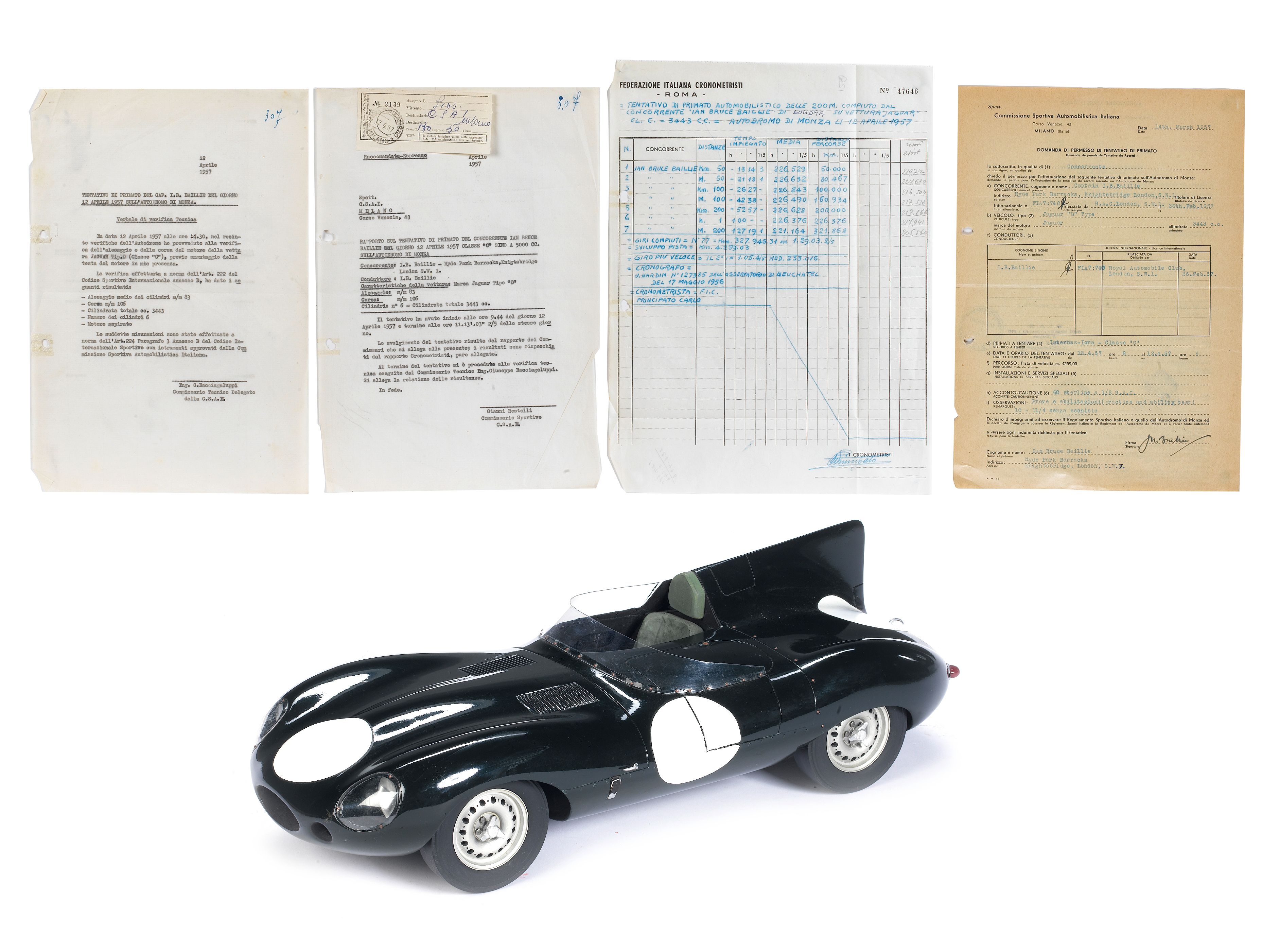 Bonhams Cars : A 1:12 scale scratch-built model of a works Jaguar D ...