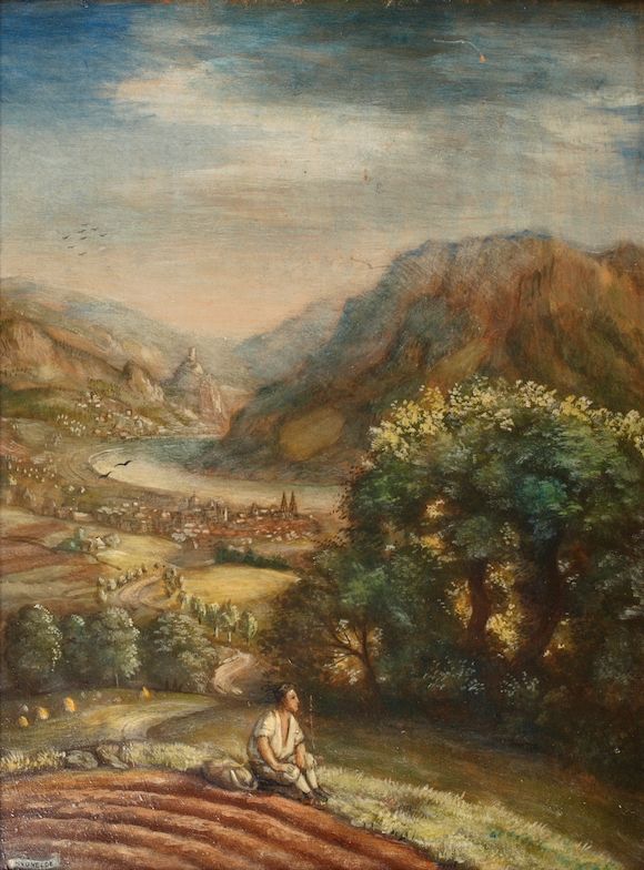 Bonhams : Henri van der Velde (Dutch, 1896-1969) Traveller resting ...
