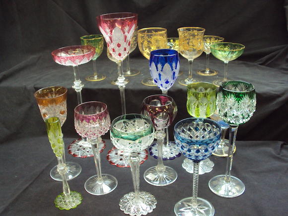 Bonhams A Mixed Collection Of Coloured Glassware