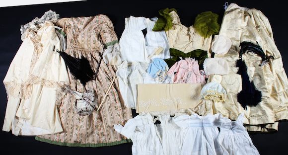Bonhams : A group of period clothing, accessories and infants wear