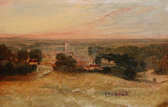 Bonhams : Thomas Thorpe (British, 19th century) View of Richmond, Yorkshire