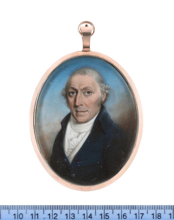 Bonhams : Thomas Hazlehurst (British, 1740-1821) A Gentleman, wearing ...