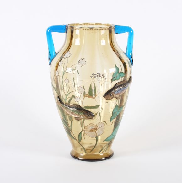 Bonhams : A Bohemian enamelled vase in the manner of Moser or Lobmeyr ...